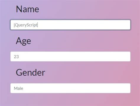get and set form values using json object jquery input values js