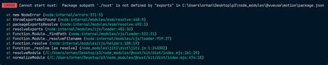 nuxtjs3 nuxt3 with vueuse motion cannot start nuxt package subpath
