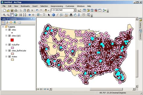 creating buffers on selected point layer in arcgis desktop