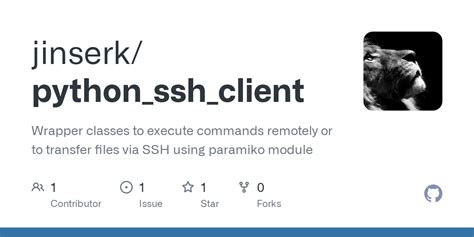 github jinserk python ssh client wrapper classes to execute commands