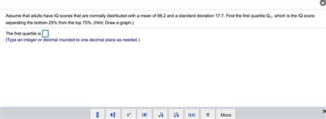 Solved Assume That Adults Have Iq Scores That Are Normally
