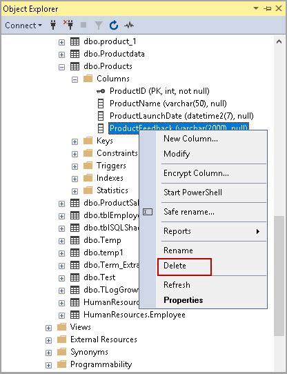 delete column value from table in sql server 2008