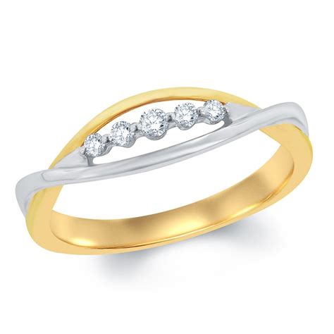18k White And Yellow Gold Band With Diamonds The Accent Stones Have A