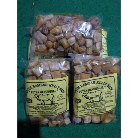 Jual Krecek Rambak Kulit Sapi Kotak Kotak Mentah 250gr Indonesia Shopee