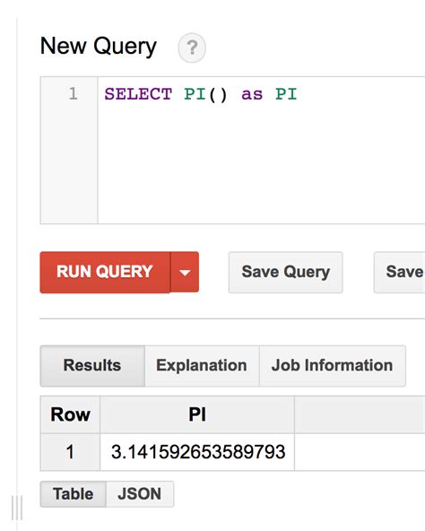 bigquery pi in standard sql stack overflow