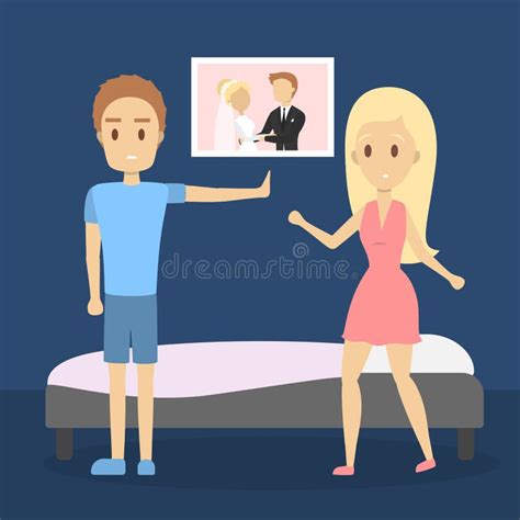 Couple With Problems In Relationship Stock Vector Illustration Of