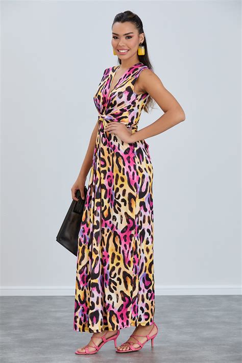 Maxi Dress Summer Dresses Maxi Wrap Dress Leopard Print Dress