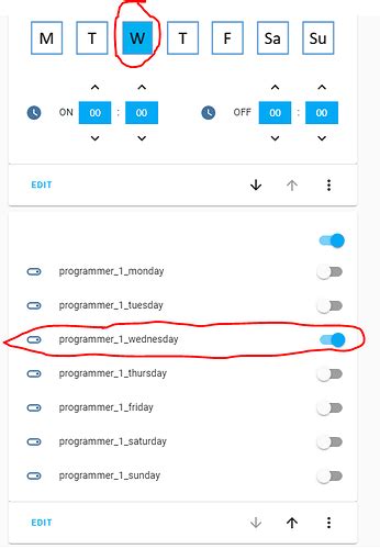 query about my 7 day heating programmer configuration home