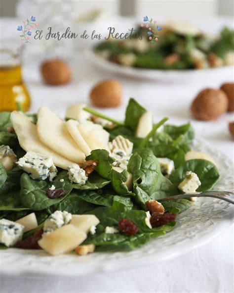 Ensalada De Espinacas Pera Y Queso Azul Jardín De Recetas