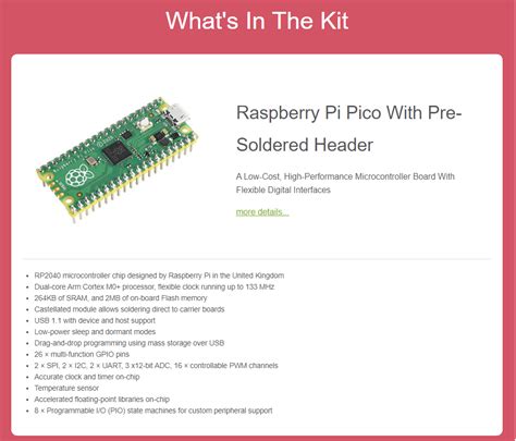 buy the raspberry pi pico basic entry level kit micropython