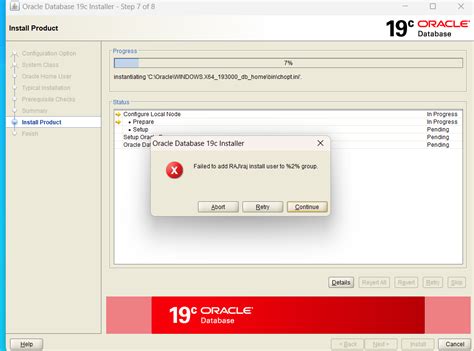ins 35179 error while installing oracle19c oracle forums
