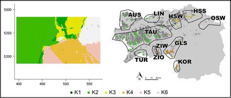 Bayesian Clustering Analysis Implemented In Geneland For K 6 Of 195