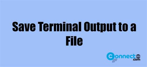 how to save terminal command line output to a file