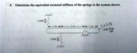 Solved Determine The Equivalent Torsional Stiffness Of The Springs In