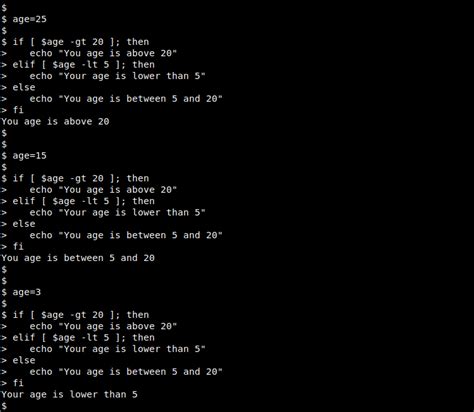 linux bash if else conditionals tutorial with examples poftut