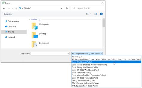 supported formats in spreadsheet for wpf wpf controls devexpress