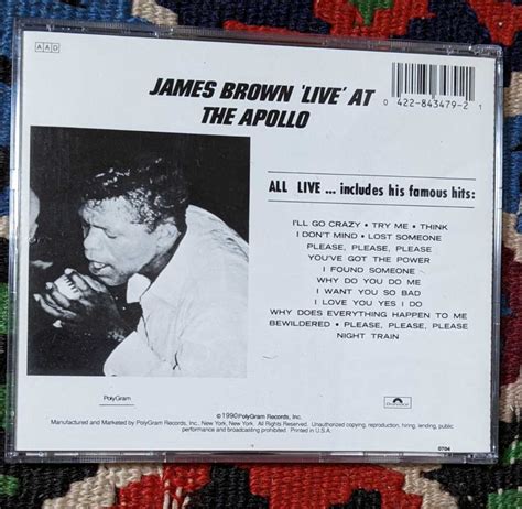 60s ジェームス ブラウン James Brown Cd ライヴ アット ジ アポロ James Brown Live At The