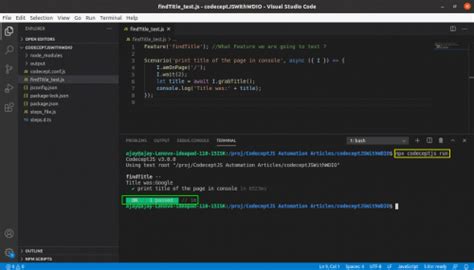 codeceptjs run your first automation script qafox