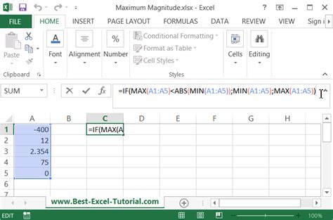 best excel tutorial finding the maximum magnitude