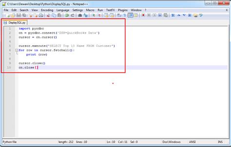 [qodbc desktop] how to connect to qodbc using python