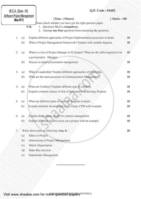 software project management 2016 2017 master of computer applications