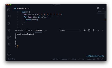 for in loop in dart with example codevscolor