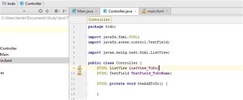 java javafx fxml doesn t recognize controller items