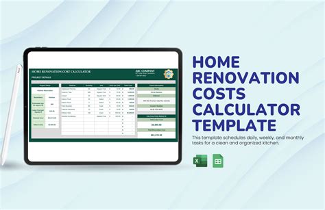 Home Renovation Budget Templates In Excel Home Renovations Budget Excel