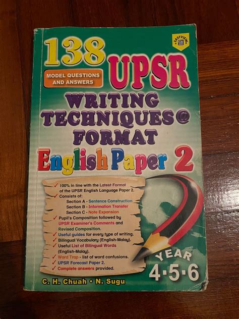 Upsr English Paper 2 Writing Techniques Format Hobbies And Toys Books