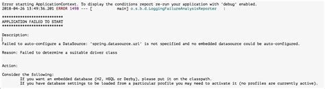 failed to auto configure a datasource spring datasource url is not