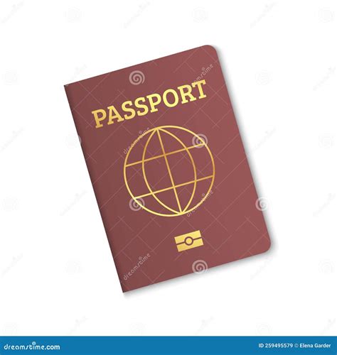 International Passport Cover Red And Blue Template Vector Biometric