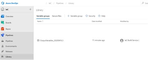 saving runtime variables to azure devops variable groups