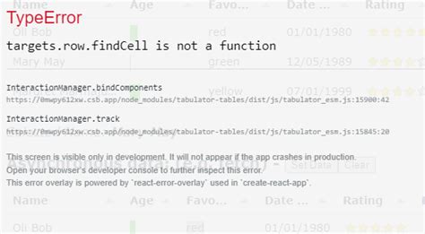 targets row findcell is not a function · issue 260 · ngduc react