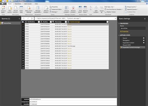 solved converting json data into powerbi table
