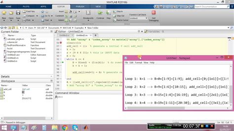 add array and index array to matrix[[ array ] [ index array ]] in