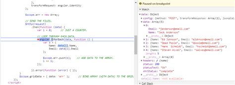 javascript angularjs array element shows as undefined stack overflow