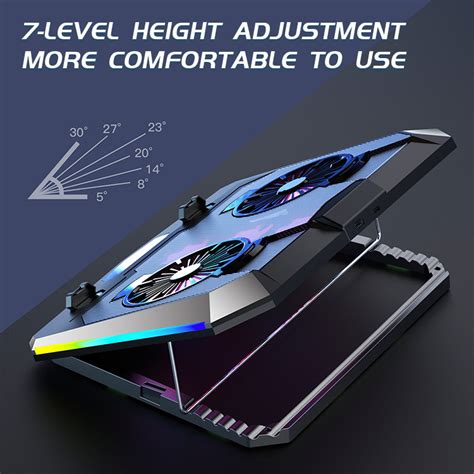 قیمت و خرید پایه خنک کننده لپ تاپ گیمینگ مدل Rgb 5fan D10 کد Mobile Stand