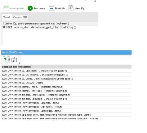 mssql data from stored procedure [done] feature requests
