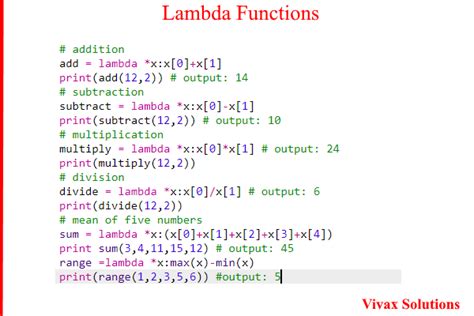 python lambda functions anonymous functions