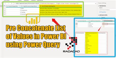 pre concatenate list of values in power bi using power query radacad