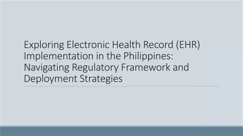 Ppt Exploring Electronic Health Record Ehr Implementation In The