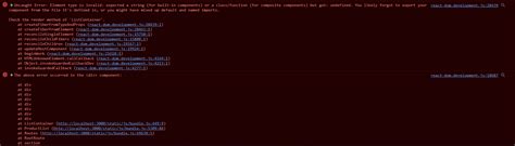 javascript passing component as props shows error uncaught error