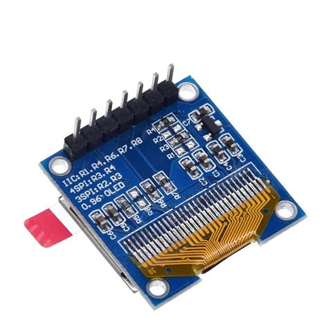 0 96 inch oled white blue display module yellow blue color 128x64 oled