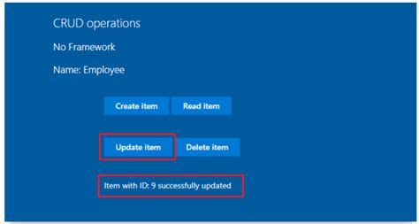 sharepoint framework crud operations using no framework