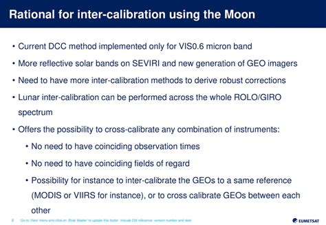 Moving Toward Inter Calibration Using The Moon As A Transfer Ppt Download