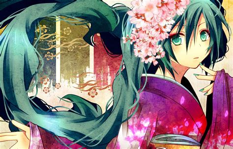 Solo Blue Hair Blue Eyes Anime Girls Hatsune Miku Anime Collars