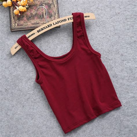 Summer Slim Render Short Top Women Sleeveless U Croptops Stretchable