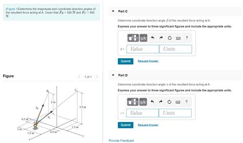 Solved Figure 1 Determine The Magnitude And Coordinate