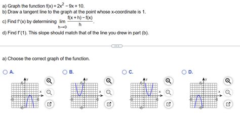 [solved] A Graph The Function F X 2x2 9x 10 B Draw A