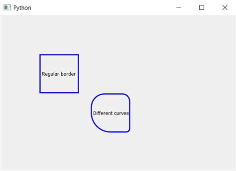 pyqt5 different border corner of label geeksforgeeks